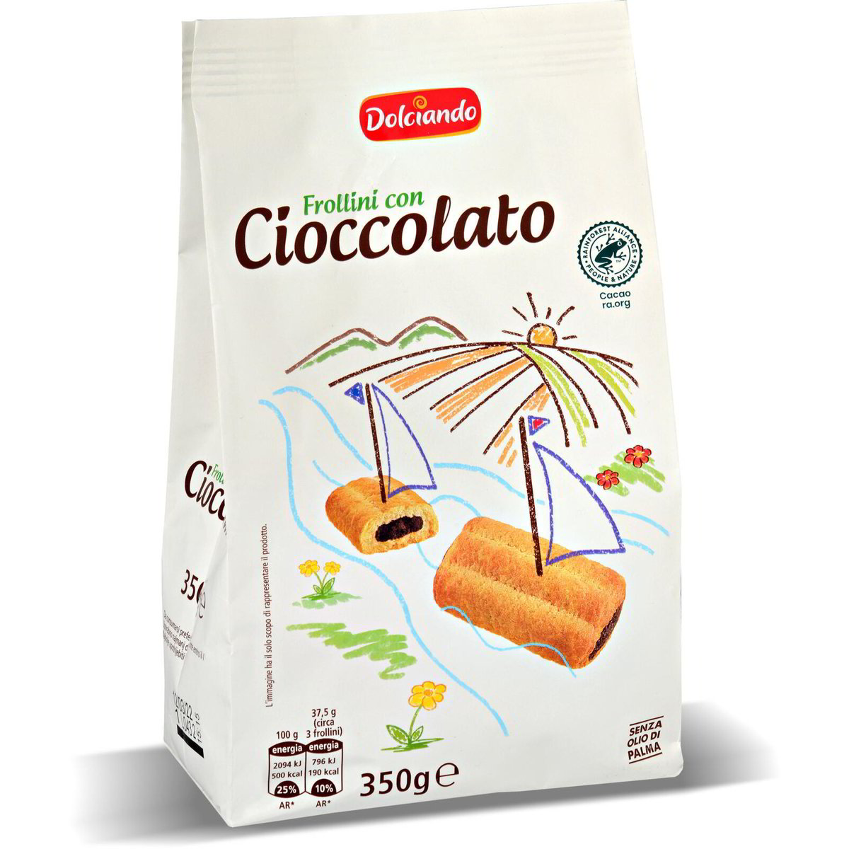 Biscotti frollini con cioccolato DOLCIANDO 350g in dettaglio | Eurospin ...