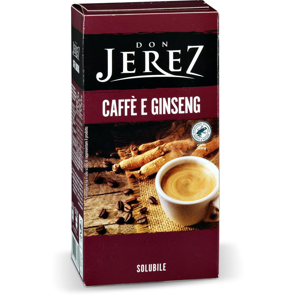 Caffè e ginseng solubile DON JEREZ 100g (5 x 20g) in dettaglio ...