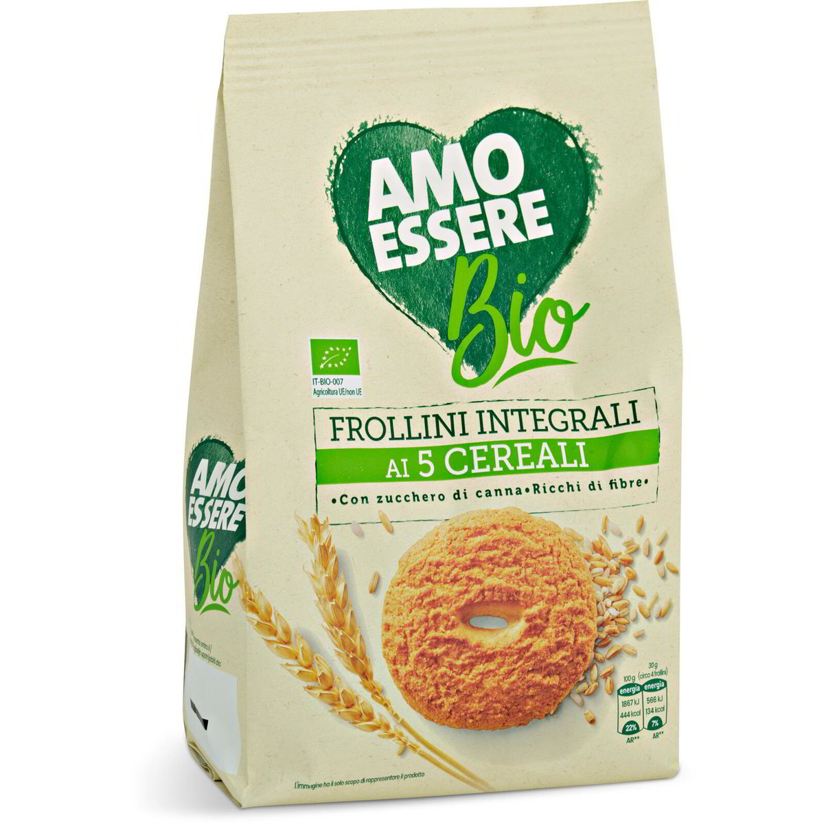 Biscotti frollini integrali ai 5 cereali bio AMO ESSERE BIOLOGICO 300g ...