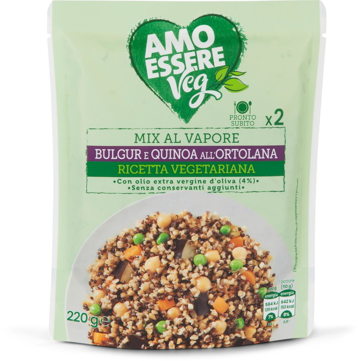 Bulgur e quinoa precotti al vapore AMO ESSERE VEG 250g in dettaglio ...