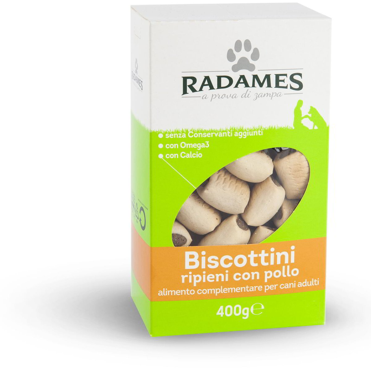 Biscottini ripieni con pollo per cani RADAMES 400g in dettaglio ...
