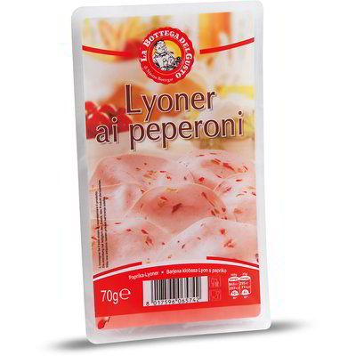 Affettato Lyoner ai peperoni LA BOTTEGA DEL GUSTO 70g in dettaglio ...