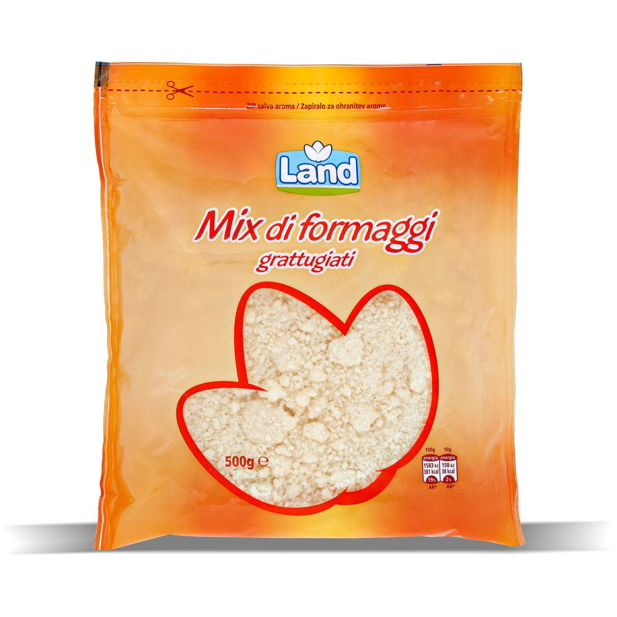 Mix di formaggi grattugiati LAND 500g in dettaglio | Eurospin Spesa Online