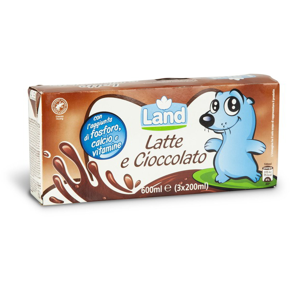 Bevanda latte e cioccolato LAND 600ml (3 x 200ml) in dettaglio ...