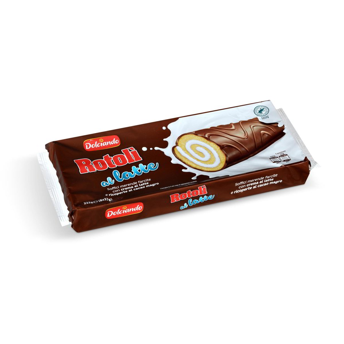 Merendina "Rotolì" con crema al latte DOLCIANDO 222g (6 x 37g) in ...