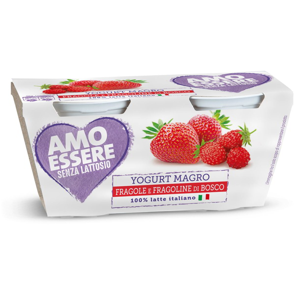 Yogurt magro fragole e fragoline di bosco senza lattosio AMO ESSERE ...
