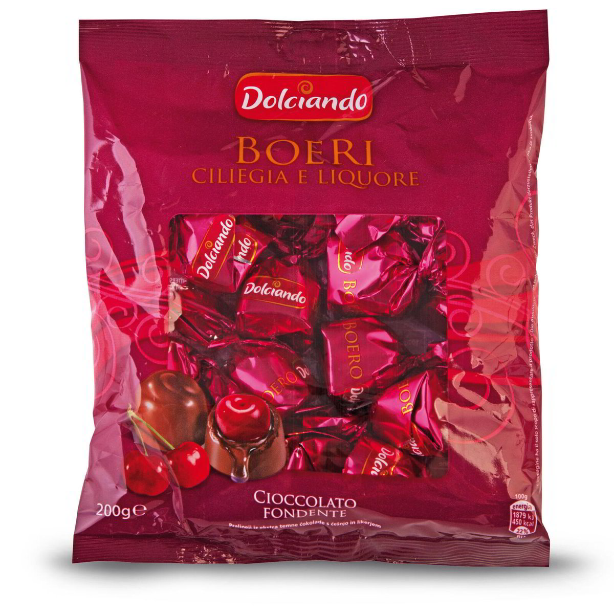 Boeri cioccolatini con ciliegia e liquore DOLCIANDO 200g in dettaglio ...