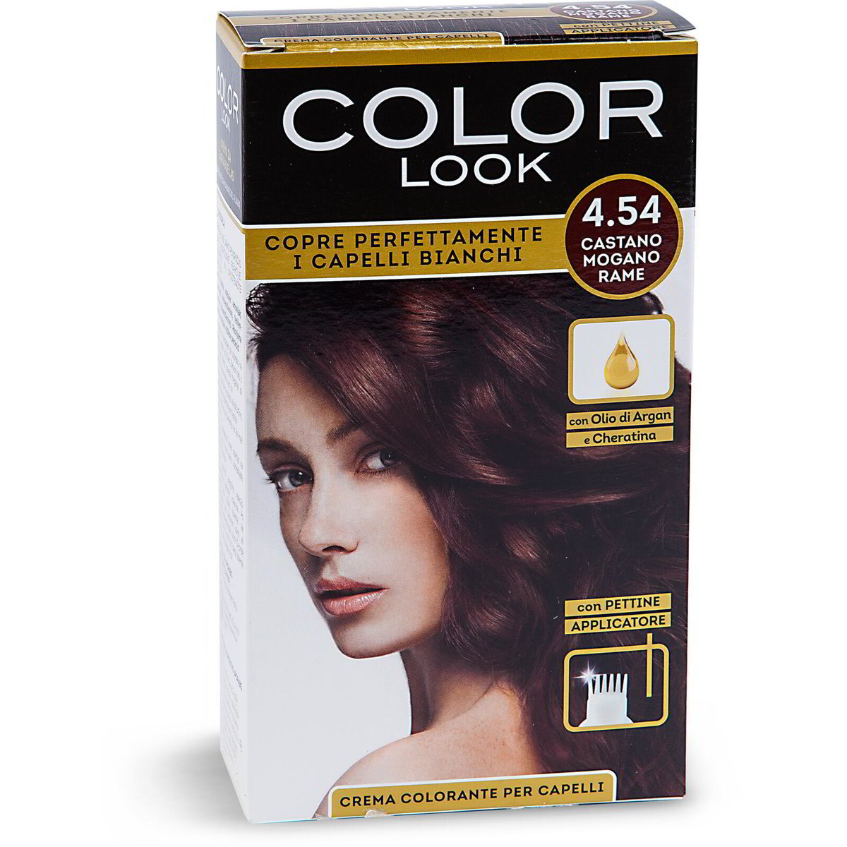 Crema colorante per capelli 4.54 castano mogano rame COLOR LOOK in ...